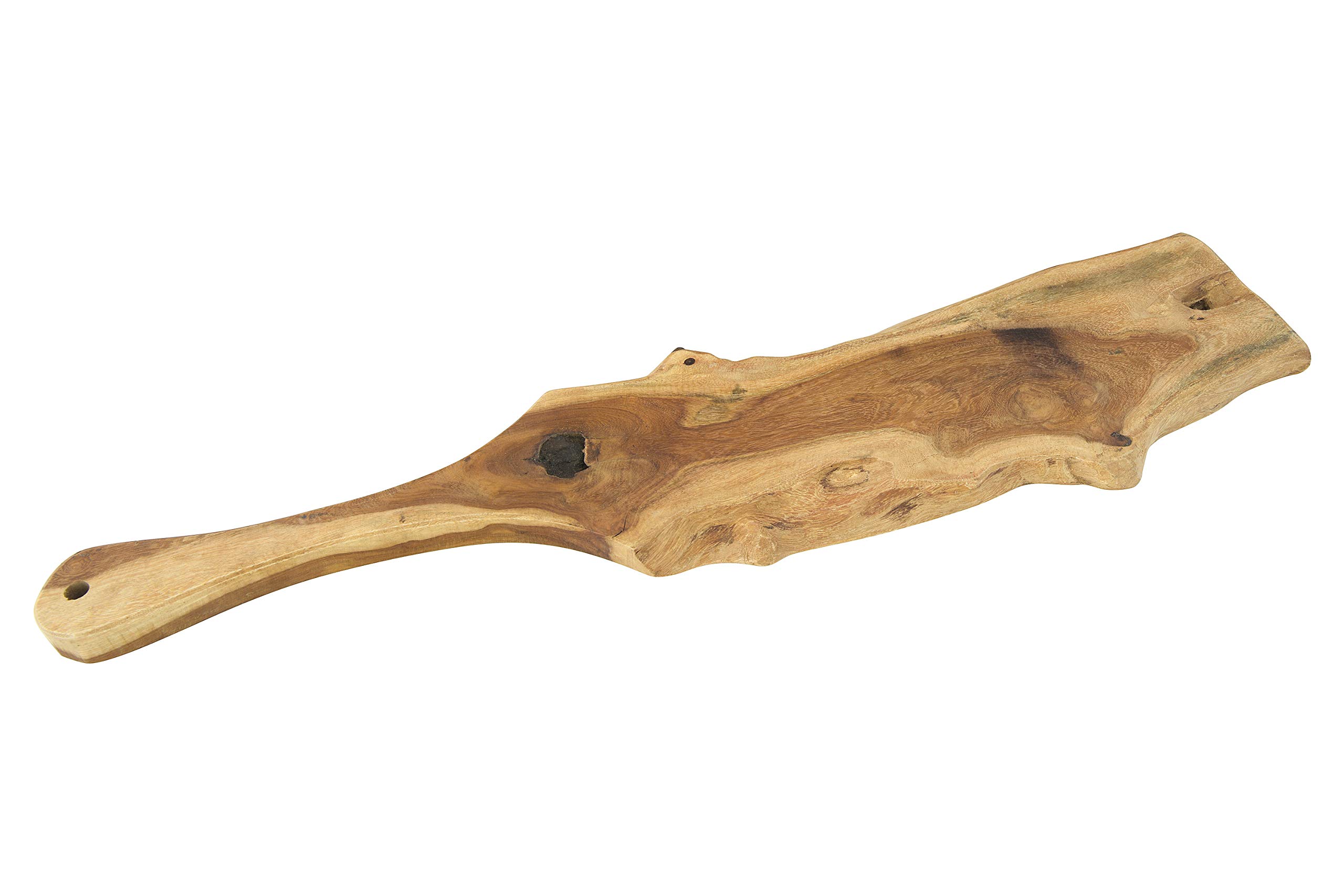 Creative Co-Op Rectangle Mango Wood Cutting Handle Cheese Board, Brown