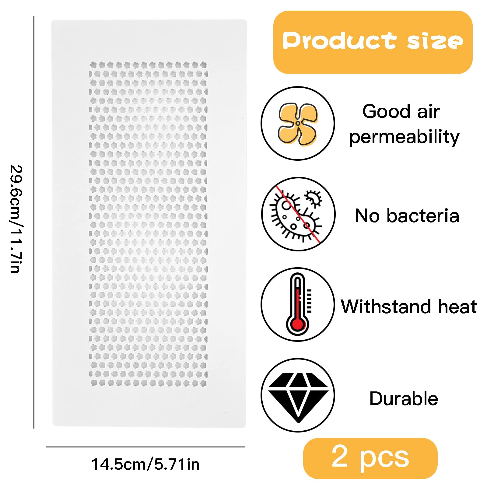 FACAINCXS Baby Proofing Vent Cover for Home Floor - Soft Silicone Child Proof Floor Air Vent Cover (White)
