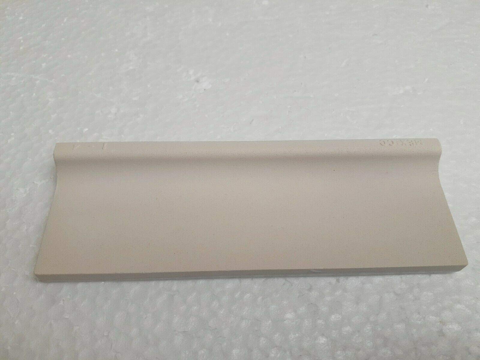 Bright White Arctic 2x6 in Ceramic Tile Mud Cap Bullnose Trim Edge 2 x 6 inch Mudcap Daltile Color 0190 Box 5 Piece