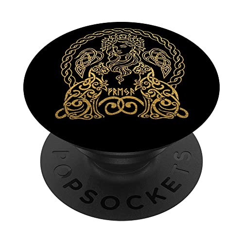 Freya Goddess Freyja Viking Norse Mythology Gold Celtic Knot PopSockets Swappable PopGrip