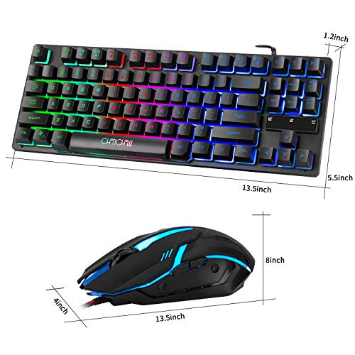 CHONCHOW Gaming Keyboard RGB Backlit Mechanical Keyboard (RK87B)