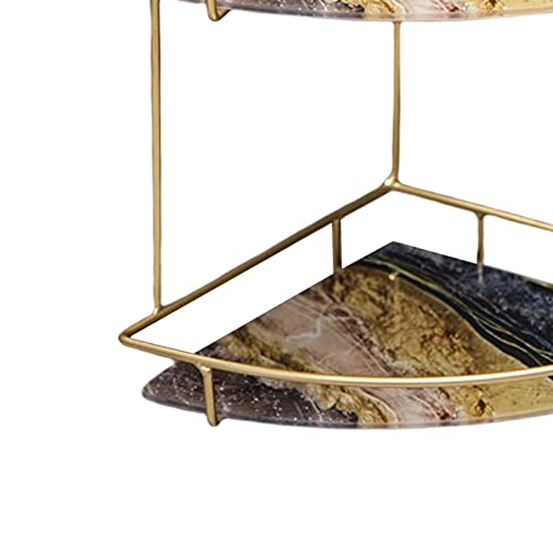 Gazechimp 2 Tier Makeup Storage Shelf Display Decoration Stand Corner Cosmetic Countertop Organizer for Bathroom, Kitchen, Office, Bedroom, Dresser, Style B