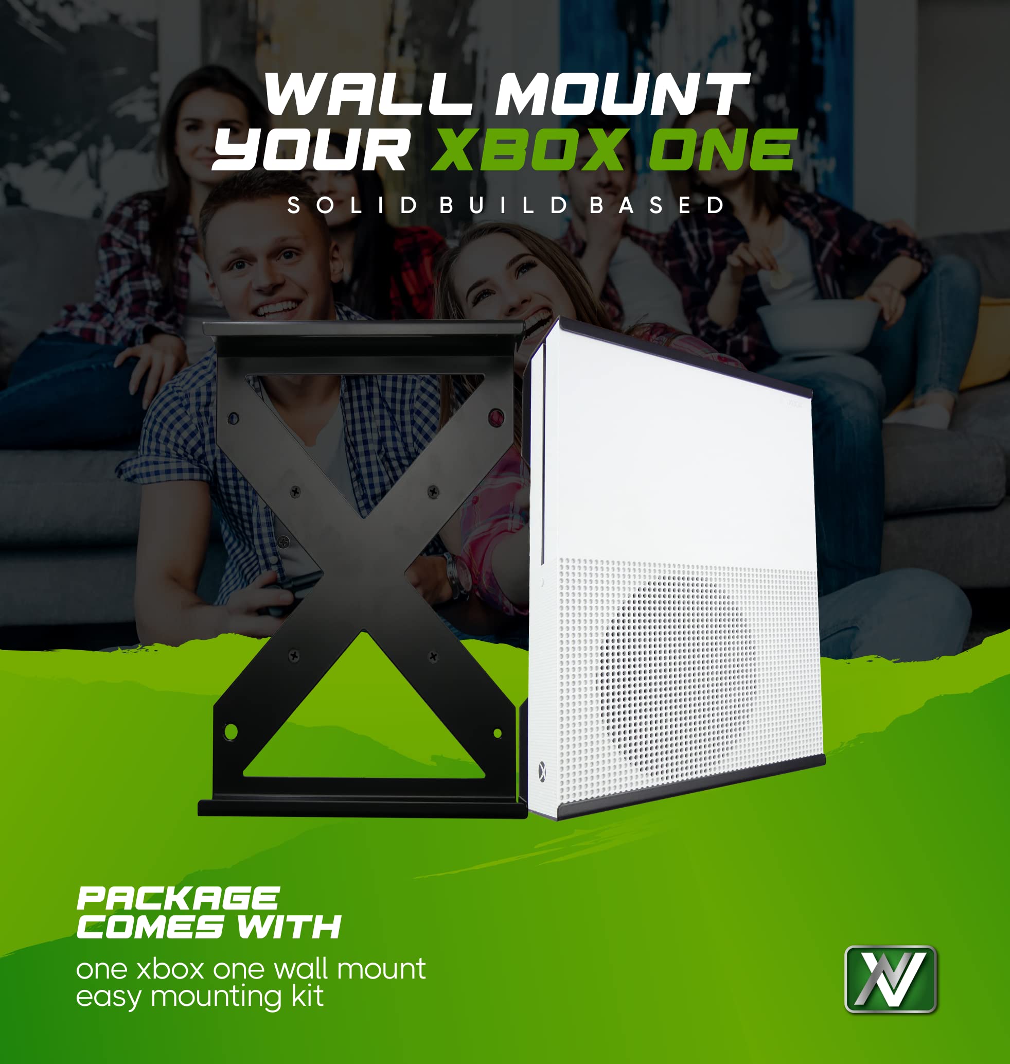 Xbox One S Wall Mount (Black) - Signature X Design! - Made in the UK!
