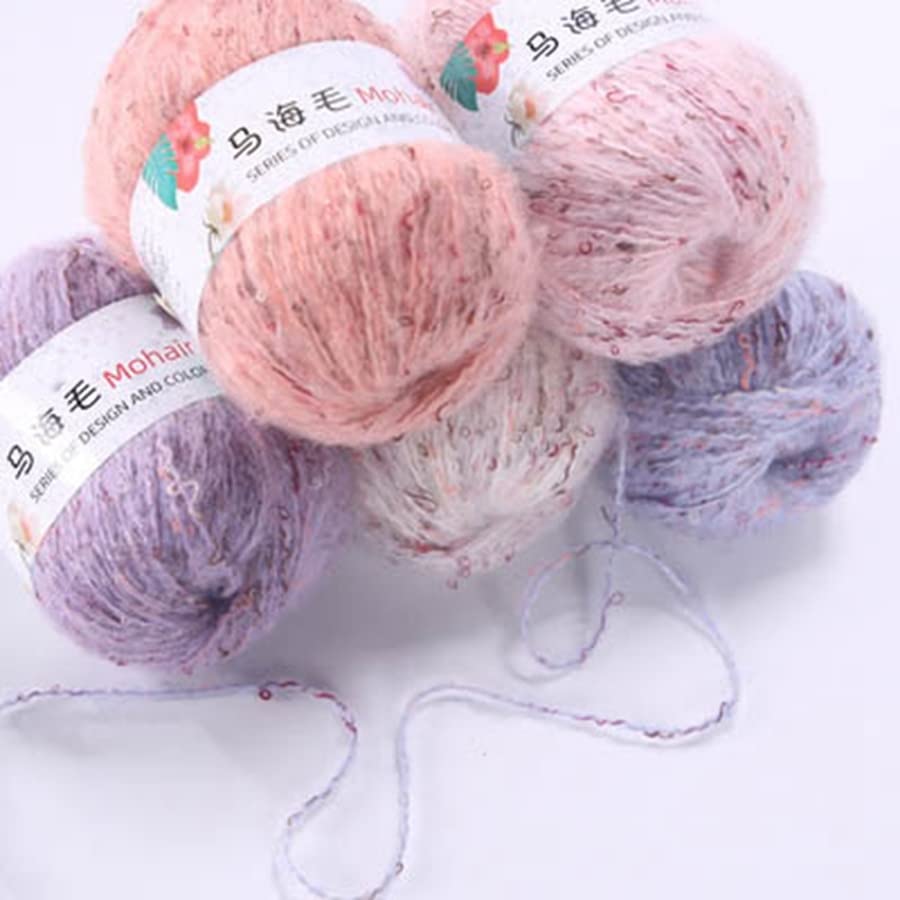 Mohair Yarn for Woven Hand Knitting Crochet Knitting for Sweater Scarf Hathilos 50g/Ball (Color : 13)