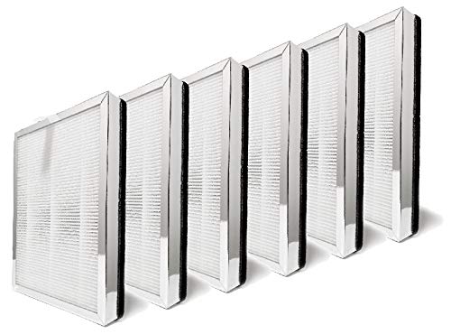 Nispira 3-in-1 True HEPA Activated Carbon Filter Replacement For MA#25 Air Purifier Part MA#25R | Remove Smoke, Dust, Pollen | Size 9.75 x 6.75 x 1.40 Inches | 6 Packs