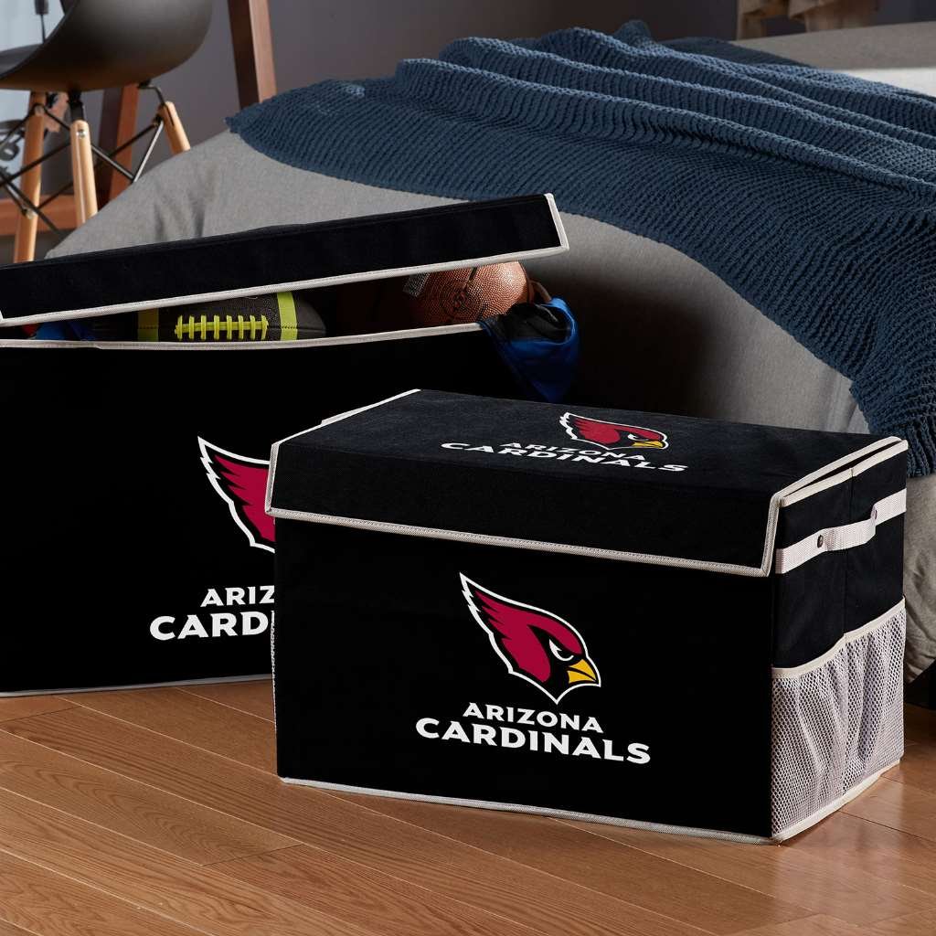 Franklin Sports NFL Storage Footlocker Bins - Large Folding Organizer Containers - NFL Team Office, Bedroom + Living Room Décor - Large + Small Bins
