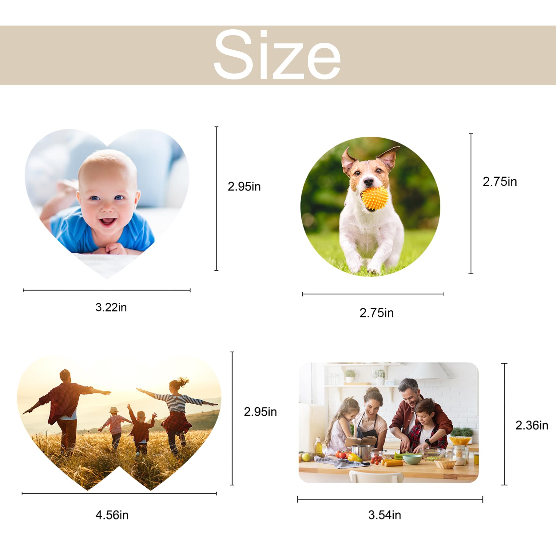 Custom Magnet Add Your Photo Fridge Magnets Home Decoration Photo Refrigerator Magnets Office and Kitchen Locker Magnets (Heart-Shaped(1pcs))