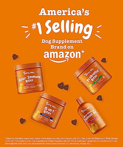 Zesty Paws Probiotics for Dogs - Digestive Enzymes for Gut Flora, Digestive Health, Diarrhea & Bowel Support - Clinically Studied DE111 - Dog Supplement Soft Chew for Pet Immune System - VS - 90 Count
