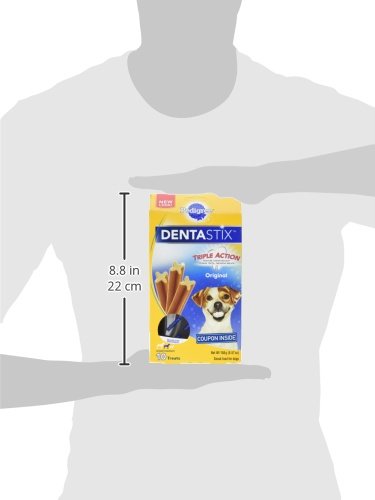PEDIGREE DENTASTIX Small/Medium Dog Dental Treats Original Flavor Dental Bones, 5.57 Oz - 10 Count (Pack of 7)