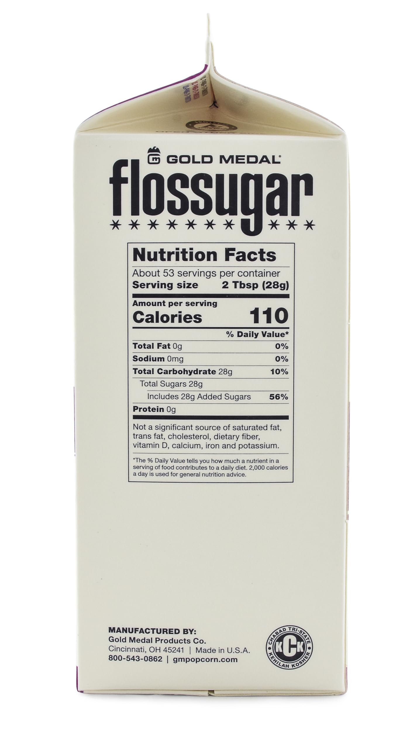 Gold Medal White Citrus Candy Floss Sugar, 52 oz - 1/2 Gallon