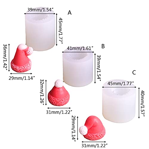 Christmas Hat Plaster Epoxy Resin Mold Candle Soap Silicone Mould DIY Mold Kit for Resin