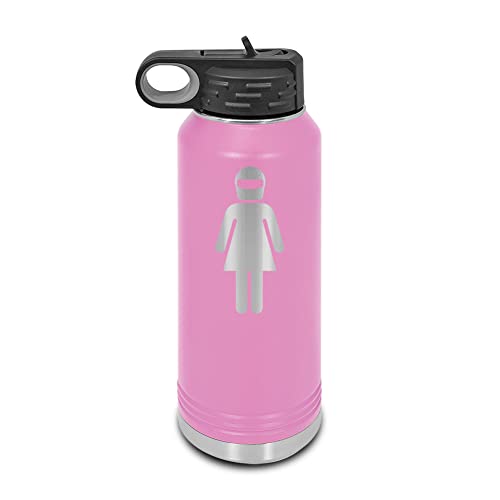 Girl Racer Laser Engraved Water Bottle Customizable Polar Camel Stainless Steel with Straw - Import Lifestyle Light Purple 32 oz