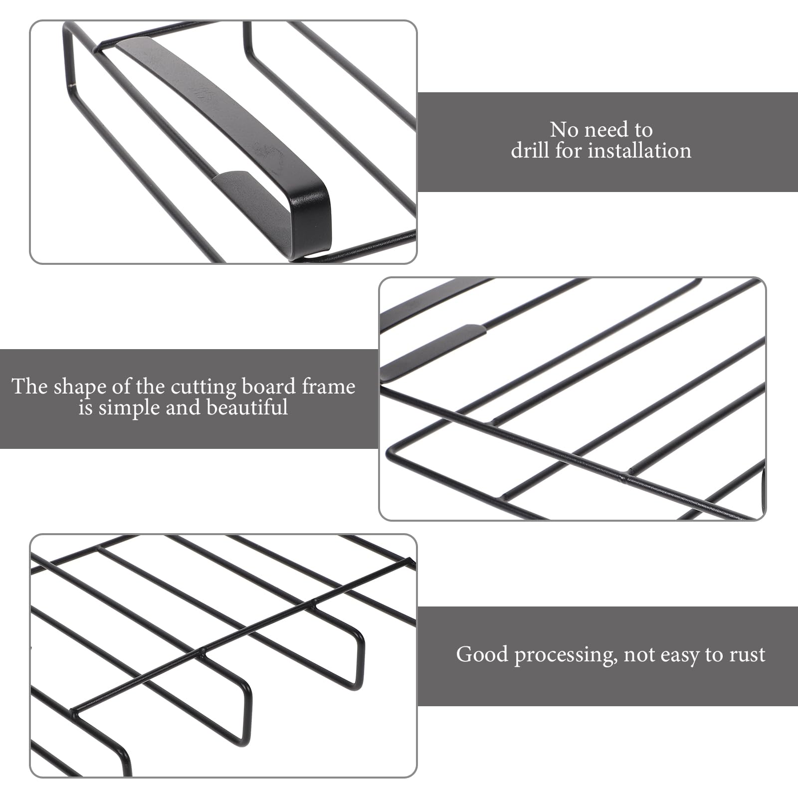 Cabinet Board Organizer Holder Rack : Housoutil Hanging Chopping Board Rack - Kitchen Utensils Brackets for Shelves - Hanger Stand Under Shelf Chopping Board Holder