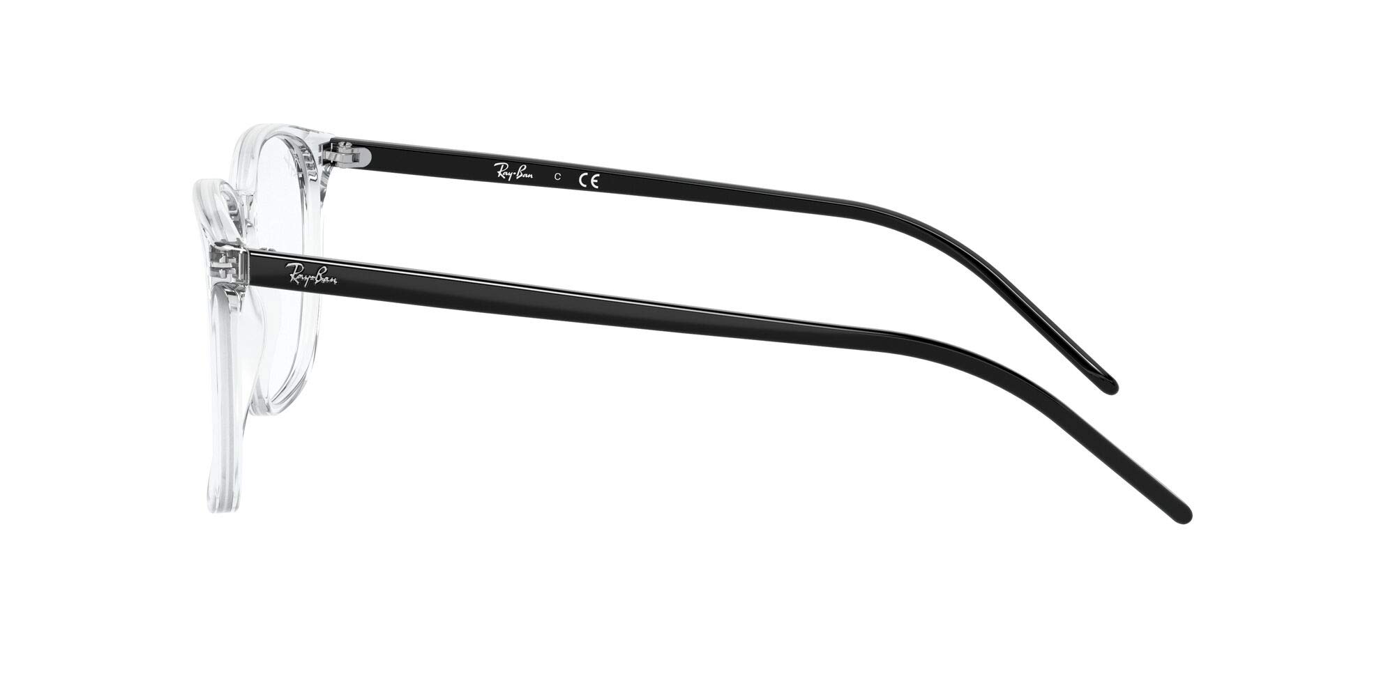 Ray-Ban RX5387 Square Prescription Eyeglass Frames, Transparent/Demo Lens, 54 mm