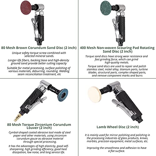 EYPINS Air Grinder,Compressed Air Angle Die Grinder 90 Degree Mini Sander Grinder Polisher Tool Set for Contour Grinding, Polishing, Milling