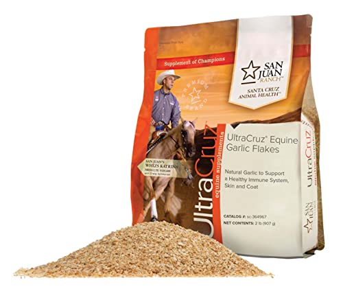 UltraCruz Equine Garlic Flakes Supplement for Horses, 2 lb (90 Day Supply)