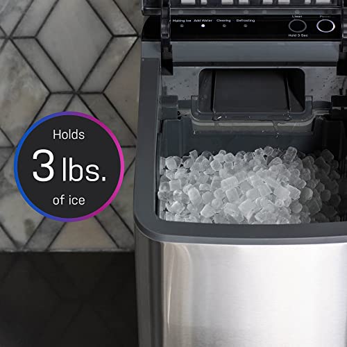 GE Profile Opal 1.0 Nugget Ice Maker| Countertop Pebble Ice Maker | Portable Ice Machine Makes up to 34 lbs. of Ice Per Day | Stainless Steel Finish