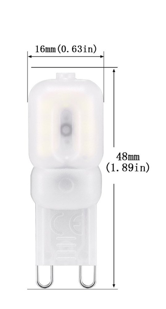 G9 LED Light Bulbs 10 Pack G9 Base 3 Watts Cool White 110V Dimmable Frosted Lens Light Lamps for Indoor Chandelier Ceiling,Equivalent to 25W Halogen
