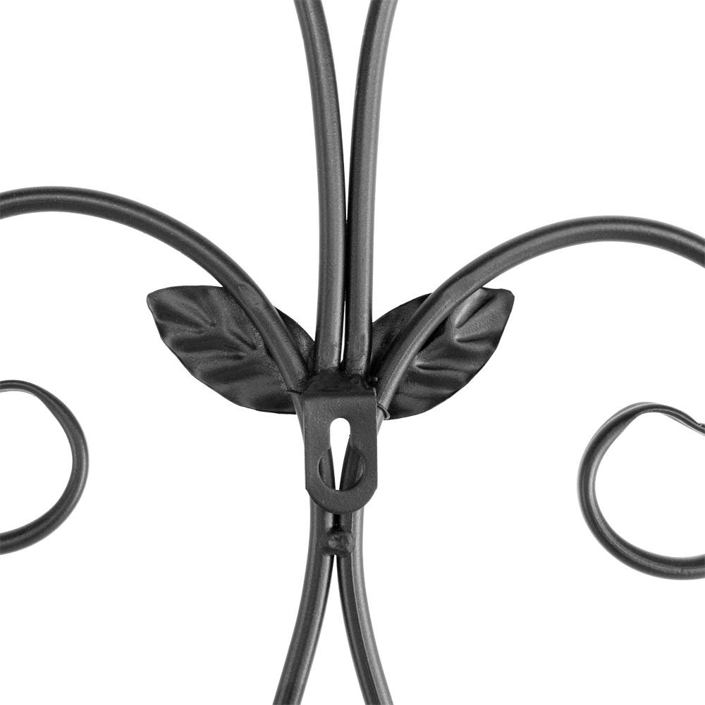 TGKPT 41" Spanish Arch Wall Decor, Metal Semi-Circular Wall Art with Leaf Shape, Retro Decorative Iron Ornament for Wall, Garden, Home