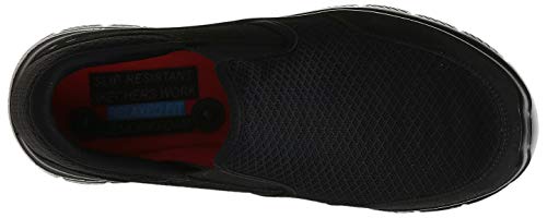 Skechers Men's Black Flex Advantage Slip Resistant Mcallen Slip On - 9.5 D(M) US
