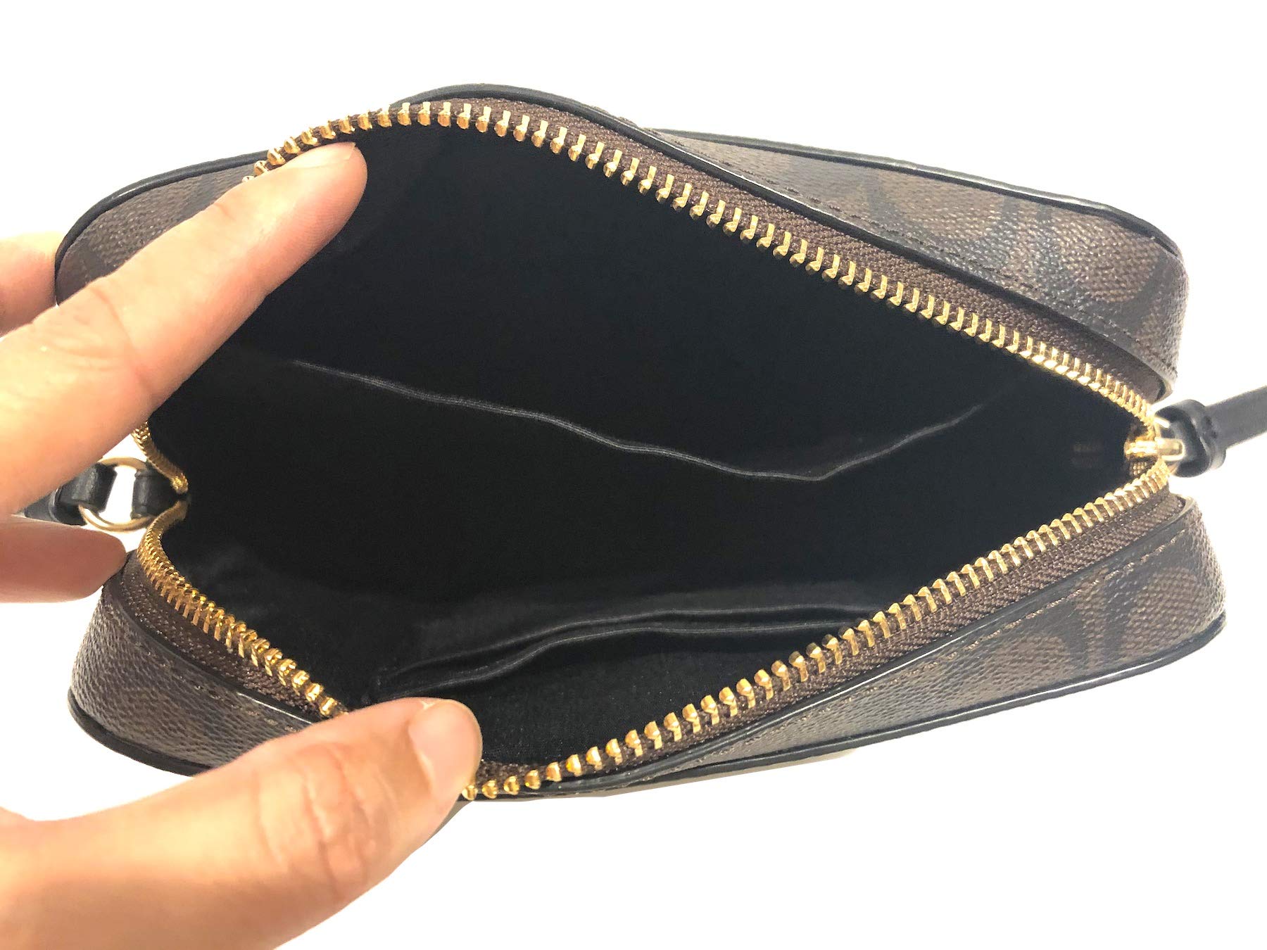 Coach Signature Mini Camera Bag (IM/Brown/Black)