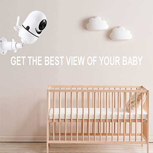 Wall Mount Compatible with HelloBaby HB65 Baby Camera Adjustable Metal Holder Stand (Not for Monitor, Cam Not Include) - LEFXMOPHY