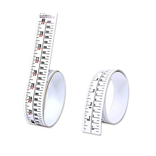 Height Rule – Fractional/Metric – 80 Inch/203 Centimeter Long – White
