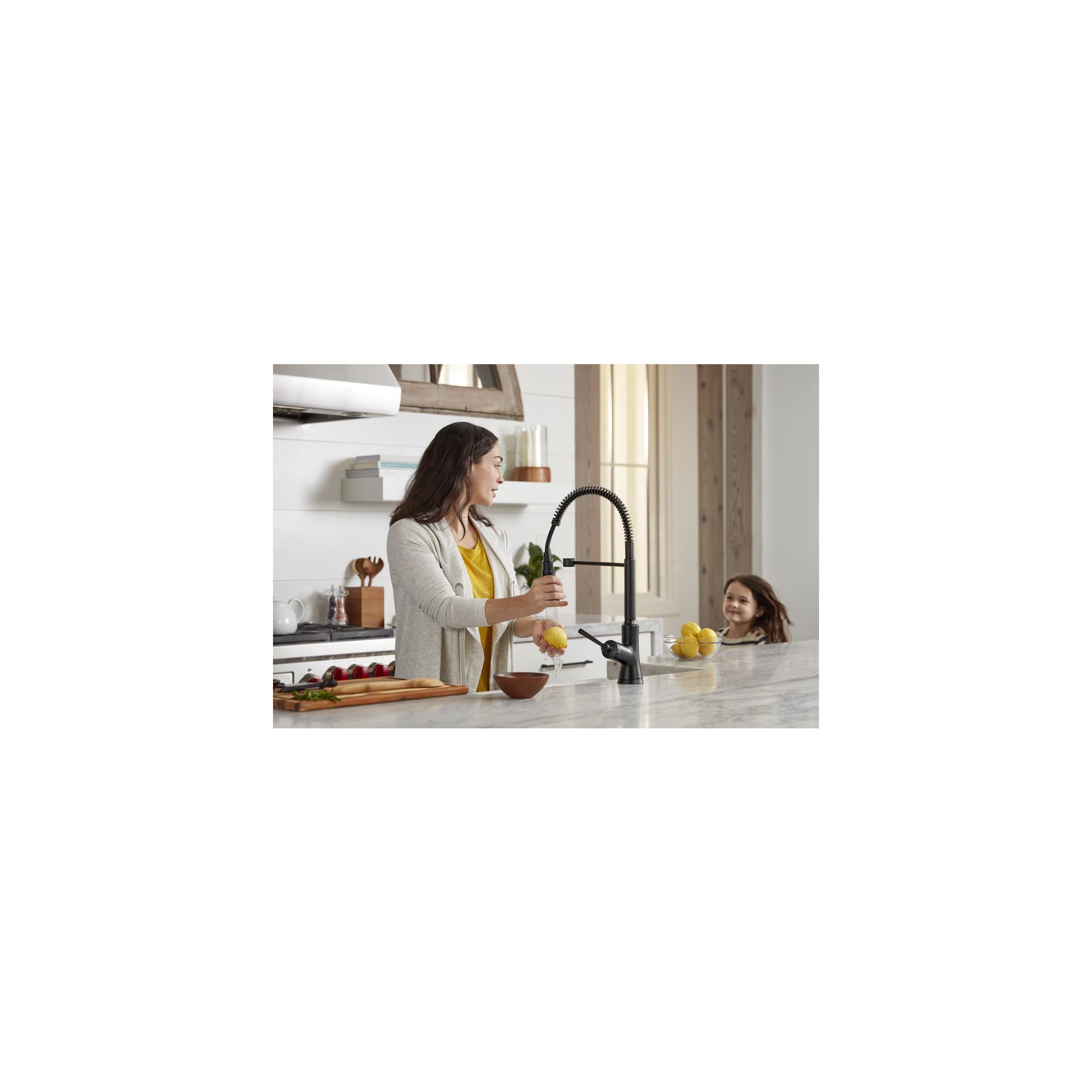 hansgrohe Joleena Black Commercial Kitchen Faucet, Kitchen Faucets with Pull Down Sprayer, Faucet for Kitchen Sink, Matte Black 04792670, 19.3-Inches Tall