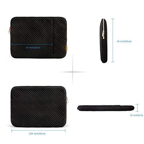 Laptop Sleeve,BAGSMART Laptop Cover Compatible with 13-13.3 inch Notebook,MacBook Air,MacBook Pro 14 Inch,Computer,Water Repellent Protective Case with Pocket,Black