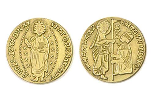 The Broken Token Prop Coins - 15mm Copper Renaissance Themed Gaming Replica Coins Pack of 18, Historical Prop and Novelty Coins