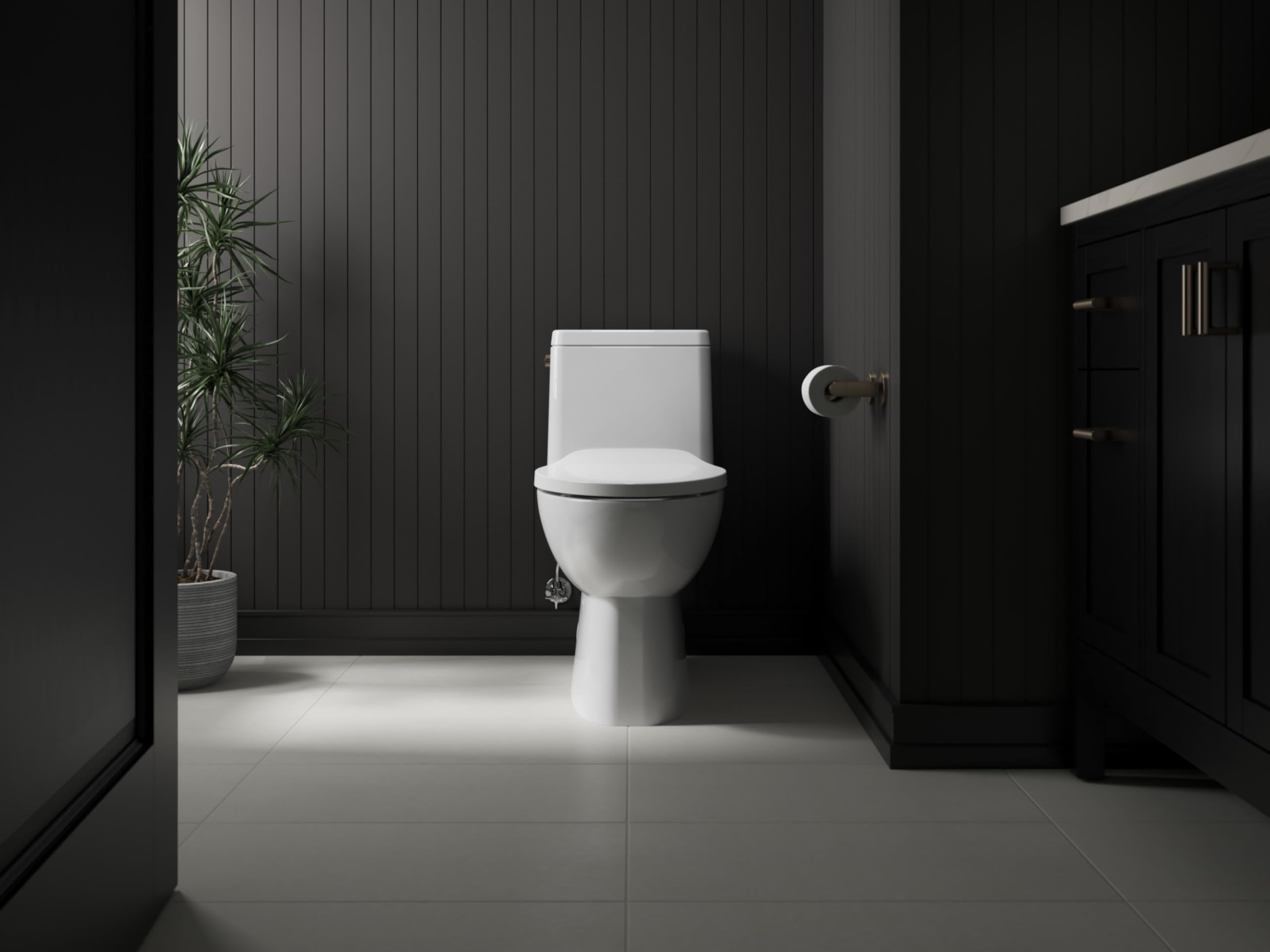 Kohler K-28004-0 Drift ReadyLatch Quiet Close Elongated Toilet Seat, White