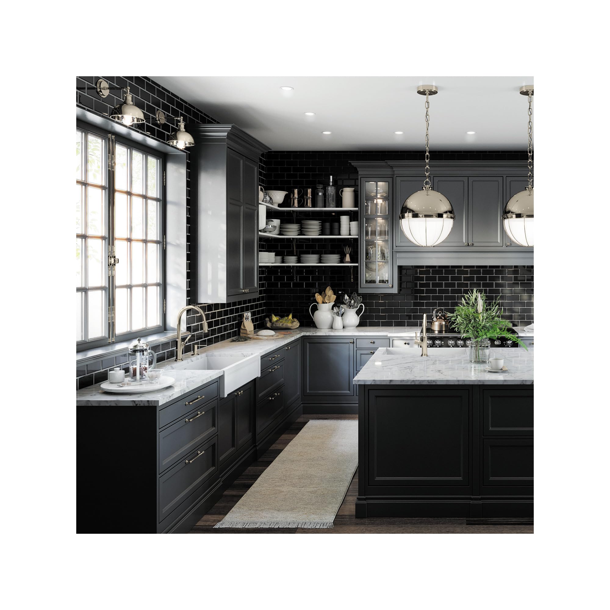 hansgrohe Locarno Brushed Nickel High Arc Kitchen Faucet, Kitchen Faucets with Pull Down Sprayer, Faucet for Kitchen Sink, Polished Nickel 04852830
