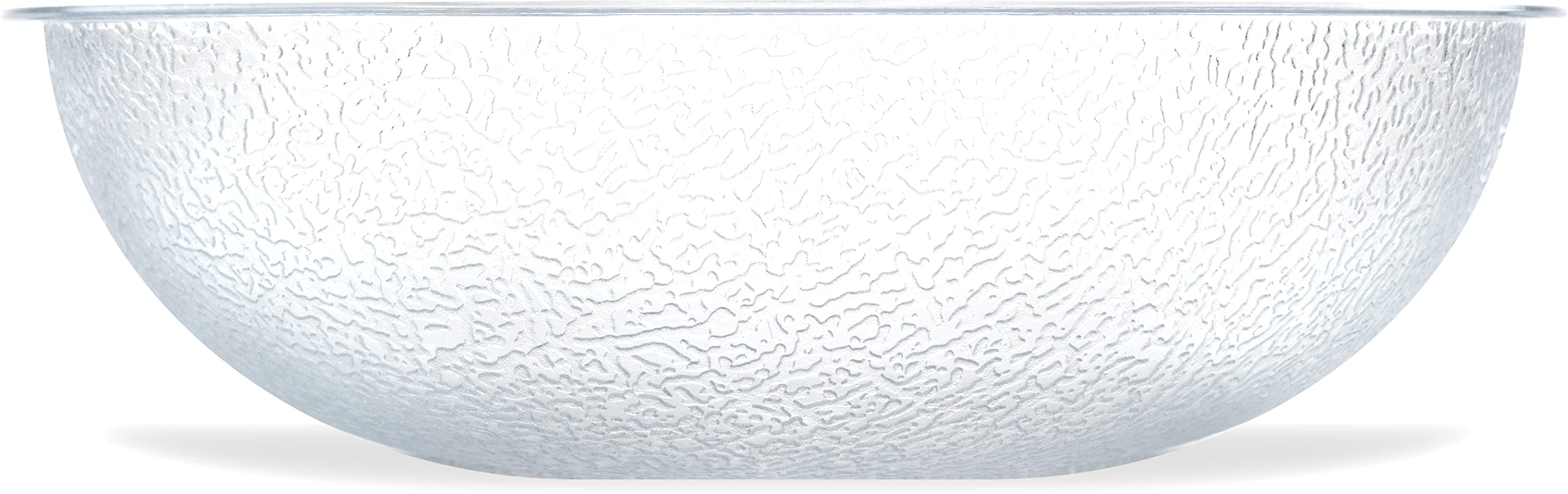 Carlisle FoodService Products CFS 721007 Round Pebbled Salad Serving Bowl, 3.1 Quart, Clear (Pack of 12)