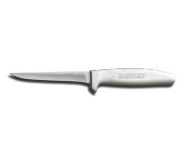 Dexter Russell Sani-Safe (01143) Boning Knife, 4-1/2", Narrow, Hollow Ground, Stain-Free, high-Carbon Steel Blade, Textured, Polypropylene Handle, S154HG-PCP