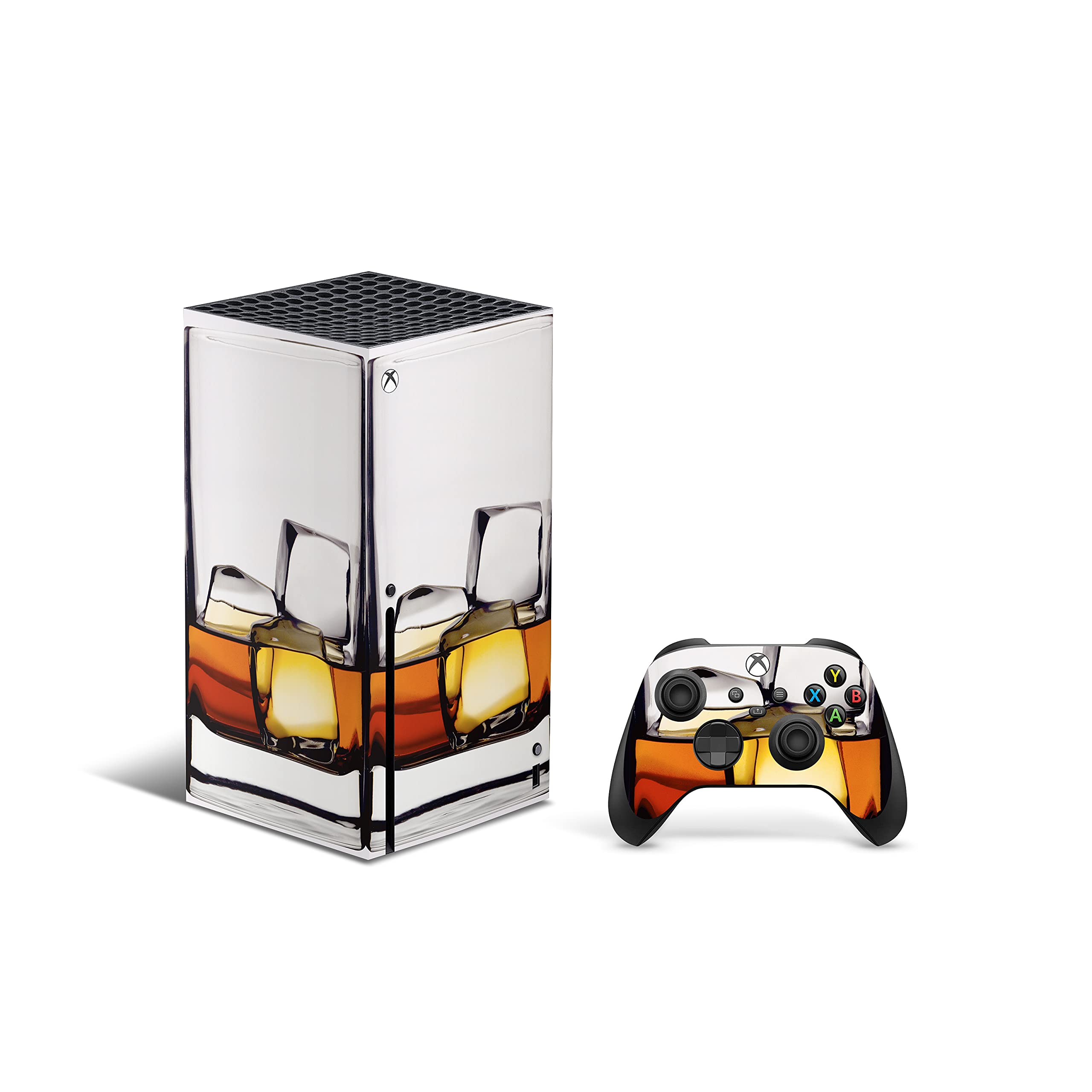 ZOOMHITSKINS Compatible with X1 Series X, Wine Glass Ice Whiskey, Durable, Bubble-free, Made in USA