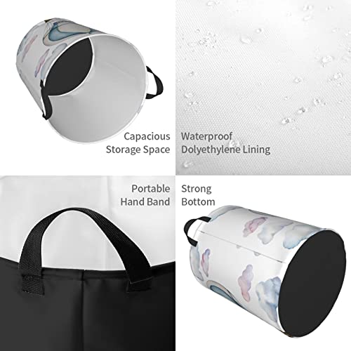 Gbuzozie Hot Air Balloon Round Laundry Hamper Storage Basket Toys Clothes Organizer Bin For Home Bathroom Bedroom Dorm Nursery, 38l