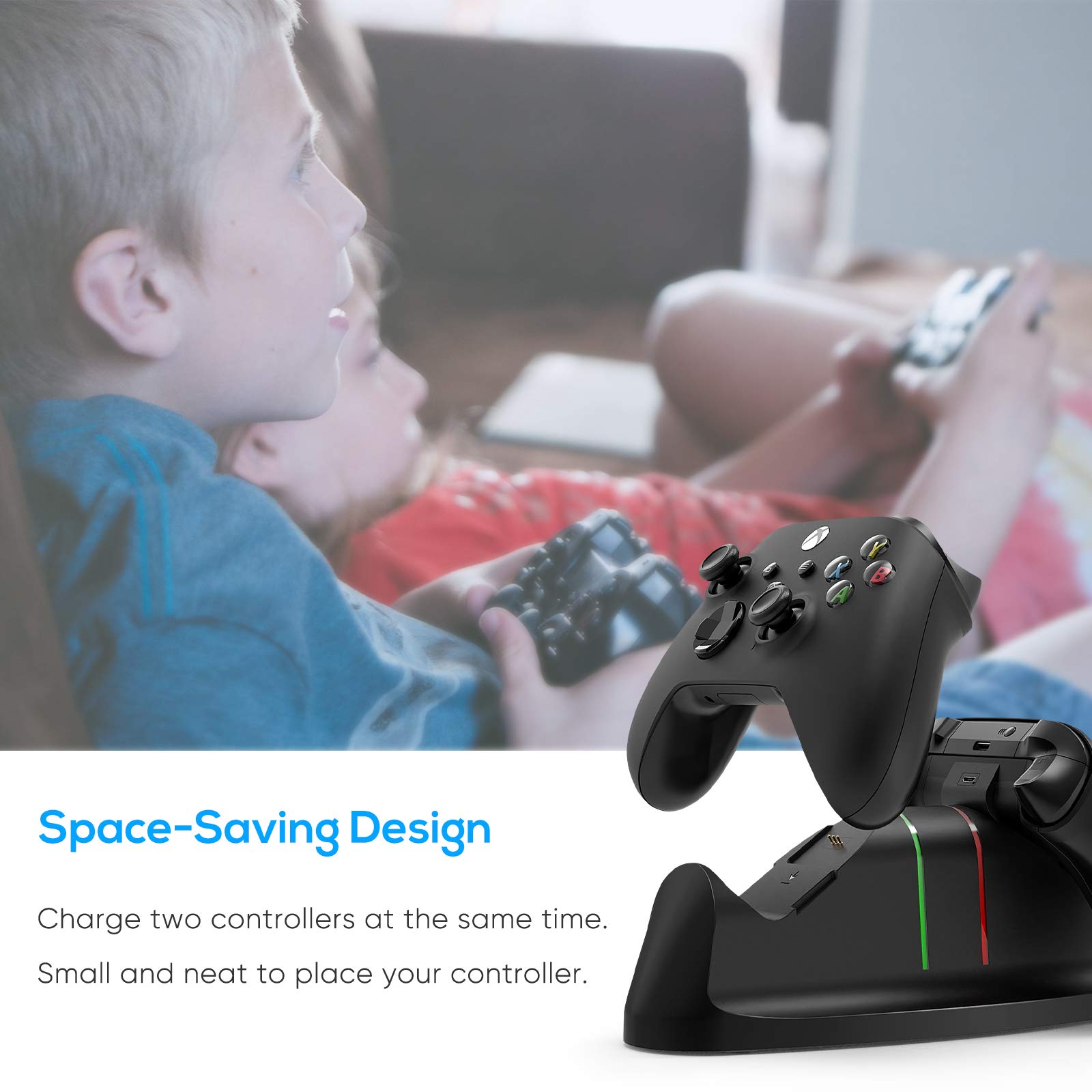 Charging Station with 1100mAh Battery Pack Compatible with X Series X/S Controller