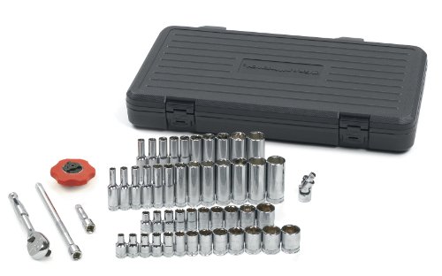 GEARWRENCH 1/4" Drive Standard & Deep SAE/Metric Mechanics Tool Set 51 Pc., 6 Point - 80300