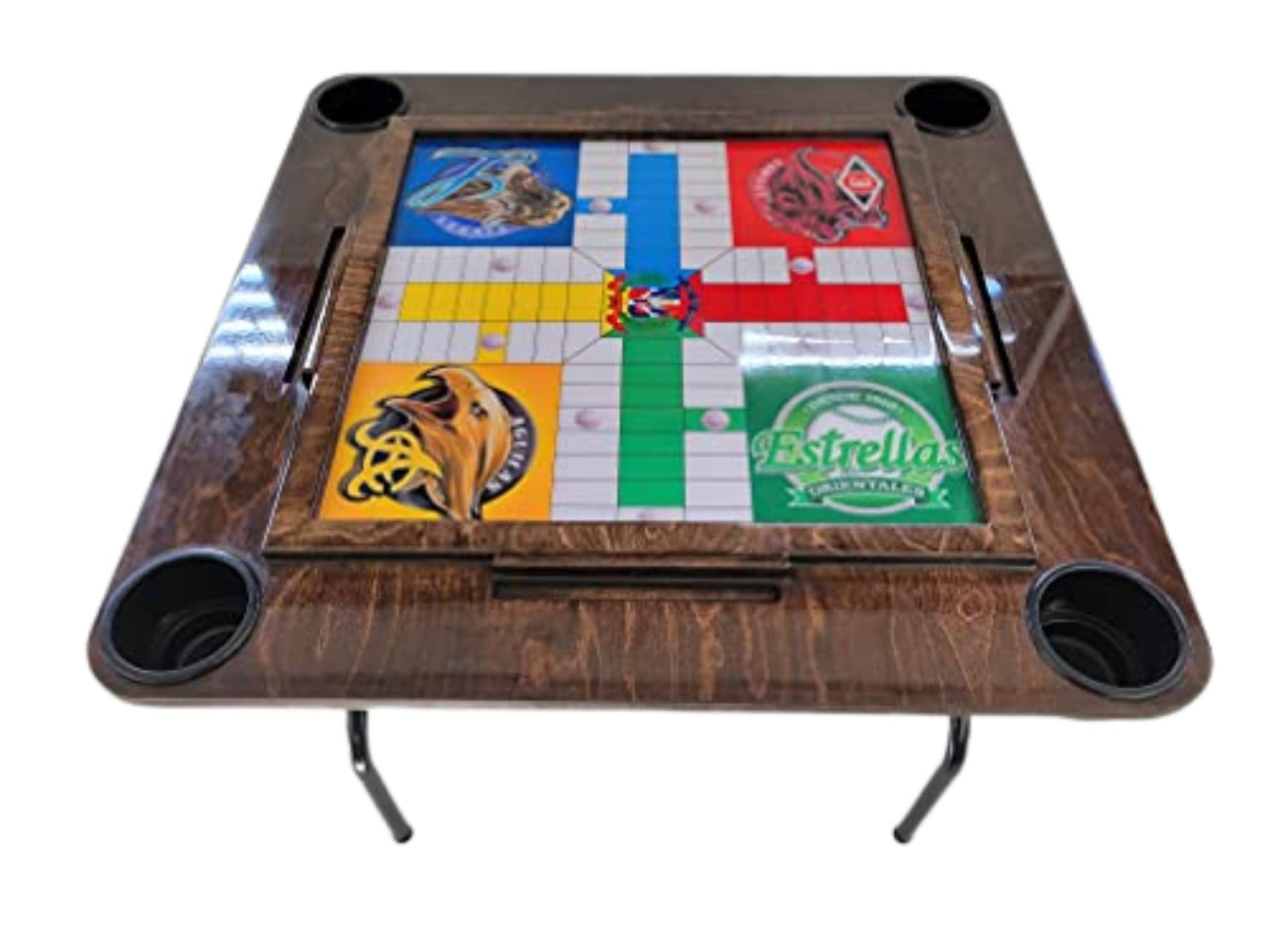The Kitchen Zone Mesa de Domino con parchís Dominicano - Anti-scrash and Water-Resistant(Legs Included)