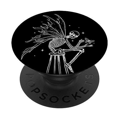 Fairycore Aesthetic Skeleton Fairy Core Grunge Goth Faecore PopSockets Standard PopGrip