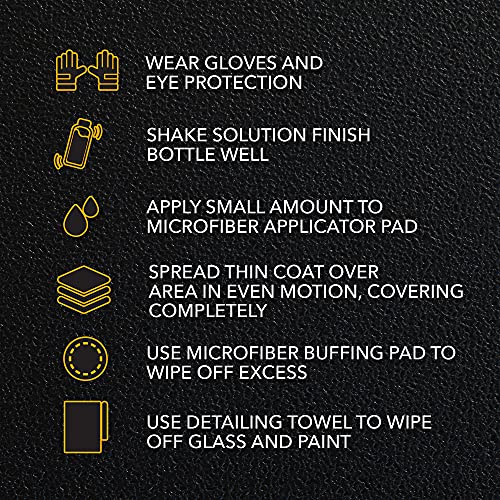 Solution Finish - Black Plastic & Vinyl Trim Restorer - Use for Car and Truck Detailing, No Wet Look, Instantly Revives Color To Trim, Bumpers, Mud Flaps, Etc., Black (12 oz)