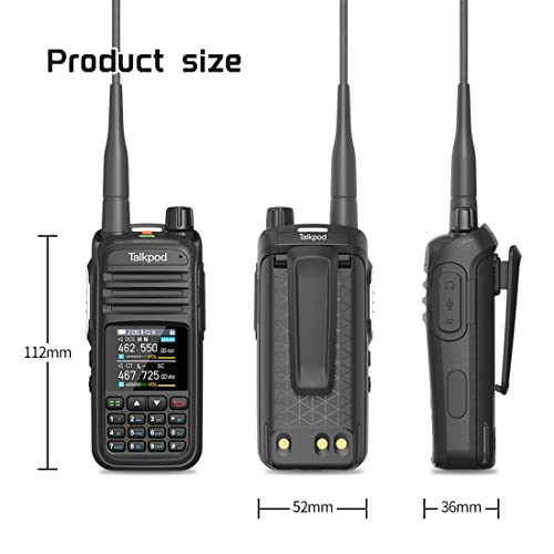 Talkpod A36Plus GMRS Handheld Radio,512 Channel Ham Walkie Talkies for Adult Long Range, AM AIR VHF UHF 7-Band Receive
