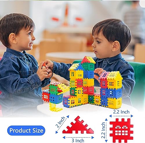 DEJUN Interlocking Building Blocks Toys for Kids-Building Blocks for Toddlers Building Blocks Educational Toys Set (70 PCS)-010,xiaotingdian