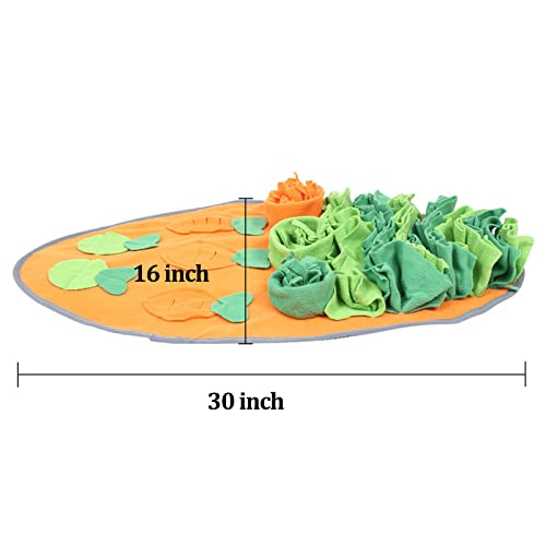 HERCOCCI 30" x 16" Large Rabbit Foraging Mat Toys with Fixing Handle, Washable Polar Fleece Feeding Mat Fun Game Interaction Treat Dispenser for Rabbit Bunny Guinea Pigs Chinchillas Ferrets