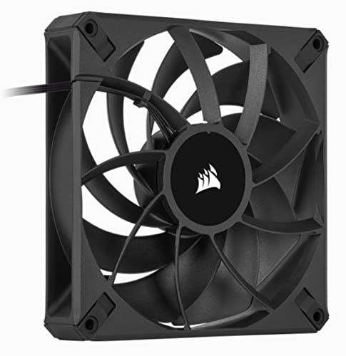 Corsair AF140 Elite, High-Performance 140mm PWM Fluid Dynamic Bearing Fan with AirGuide Technology (Low-Noise, Zero RPM Mode Support) Single Pack - Black