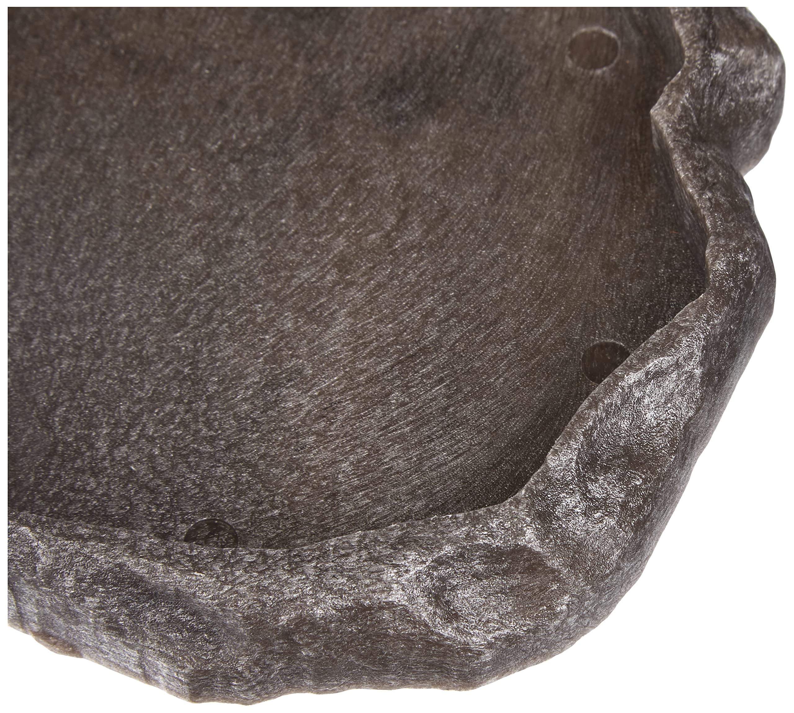 Zoo Med Reptile Rock Food Dish, Medium, 7.25"l x 6"w x 0.75"h, Colors may vary Black