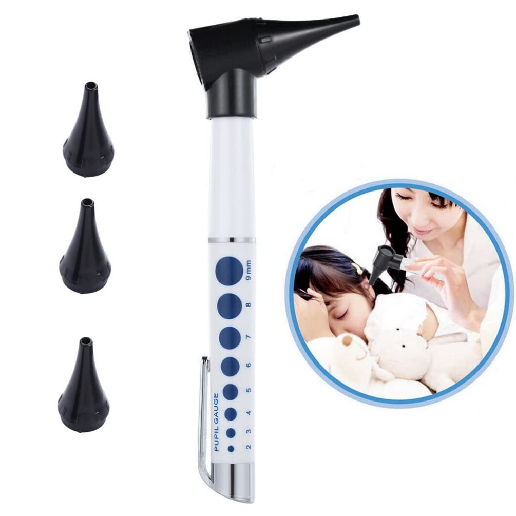DOITOOL 3X Magnification Generation Doctor Mom Ear Scope Otoscope with Light,Otoscope with Both Adult and Pediatric Disposable Specula Tips Ear Checker for Ear Infections
