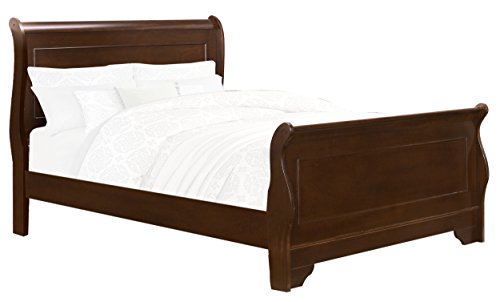 Homelegance Abbeville Queen Sleigh Bedframe, Cherry