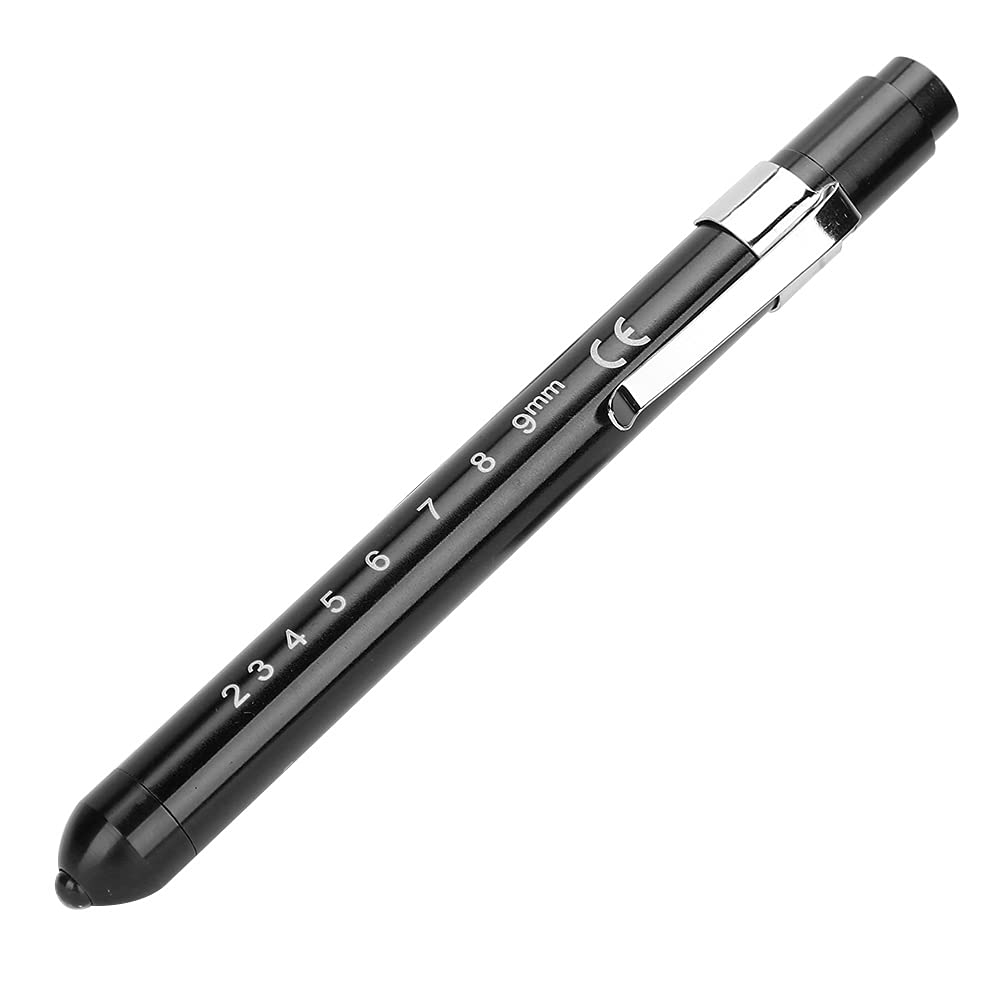 Diagnostic Light Pupil Light LED Diagnostic Light Pupil Light Emergency Service Penlight Pen Light Reusable for Nurses Doctors Students (Black)