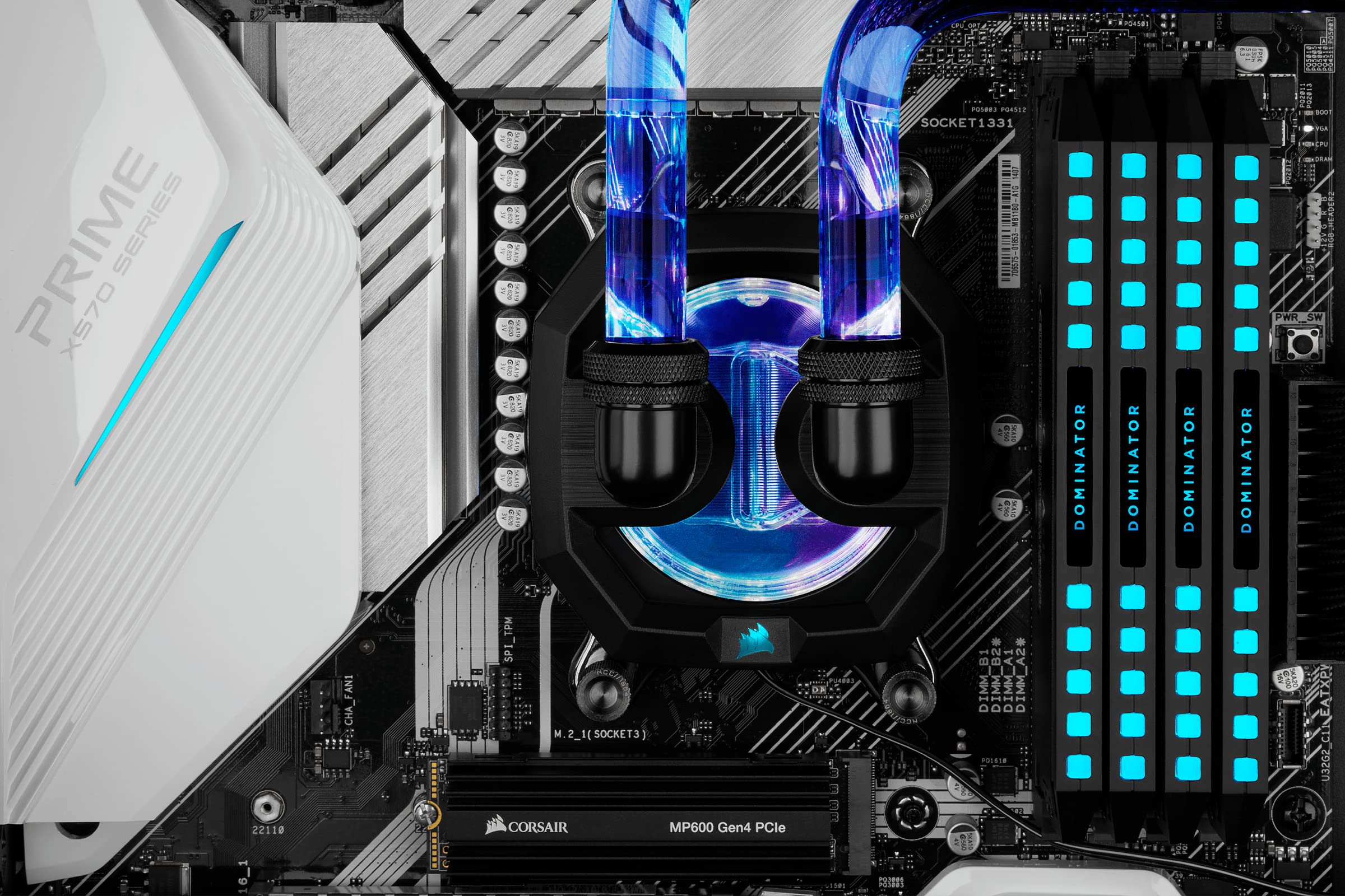 Corsair Hydro X Series iCUE XH5000i RGB PRO Custom Cooling Kit (Hardline CPU Cooling Loop, Pre-Bent Tubing, Dynamic RGB Lighting, Easy Installation, Made for CORSAIR 5000X/D Series Cases) Black